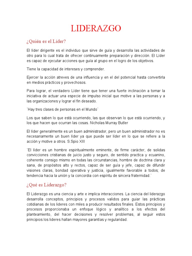 Claves del Liderazgo Efectivo | PDF | Liderazgo | Planificación