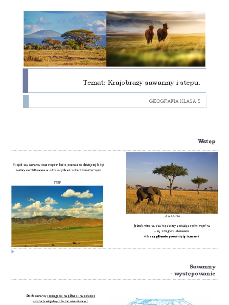 T8 - K5 - Krajobrazy Sawanny I Stepu | PDF