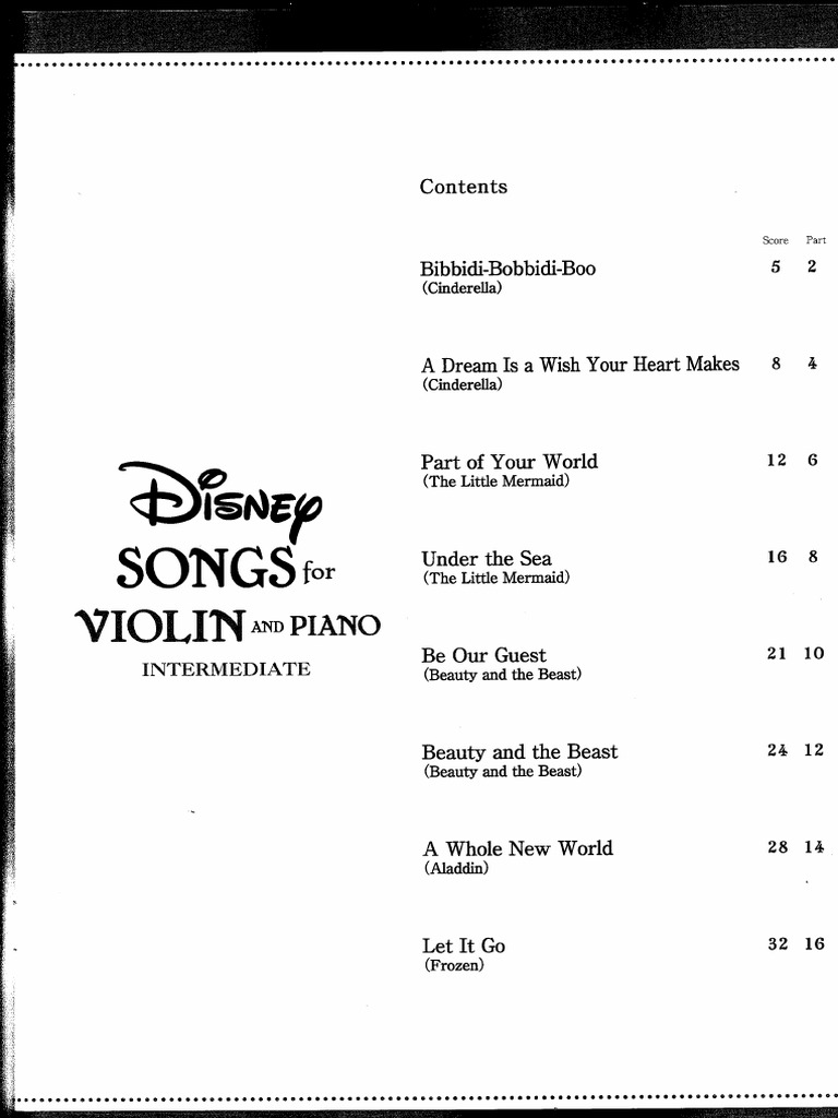 Disney Violin Intermediate 2 | PDF