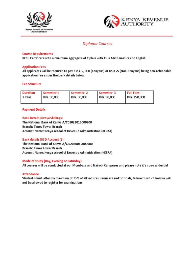 Diploma in Tax Administration Requirements | PDF