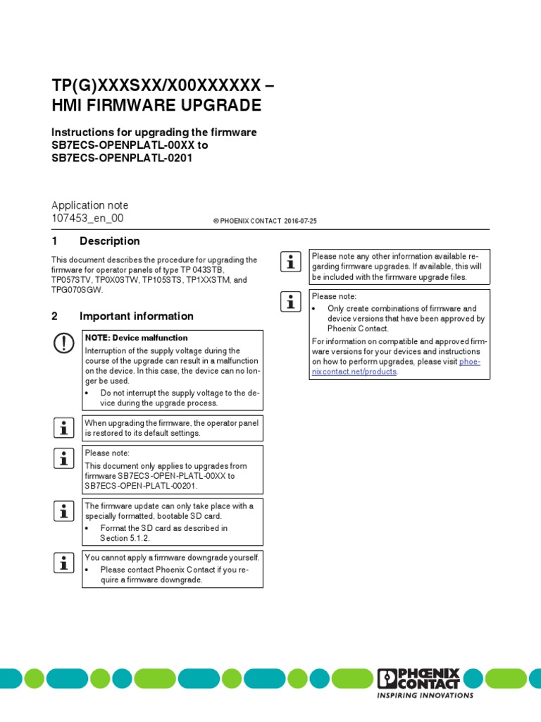 Ah en TP (G) XXXSXX Hmi Firmware Upgrade 107453 en 00 | PDF | Usb Flash Drive | Computer File