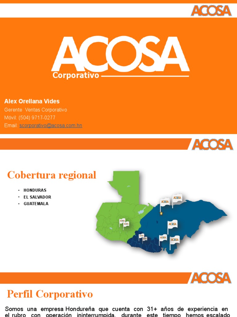 Presentacion Corporativo ACOSA Actualizada | PDF | Informática ...