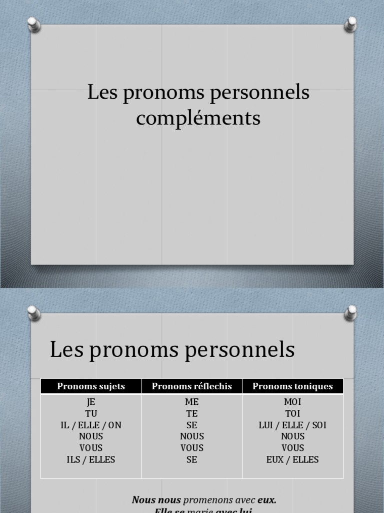 Fiche Les Pronoms Complements | Download Free PDF | Pronom | Complément ...