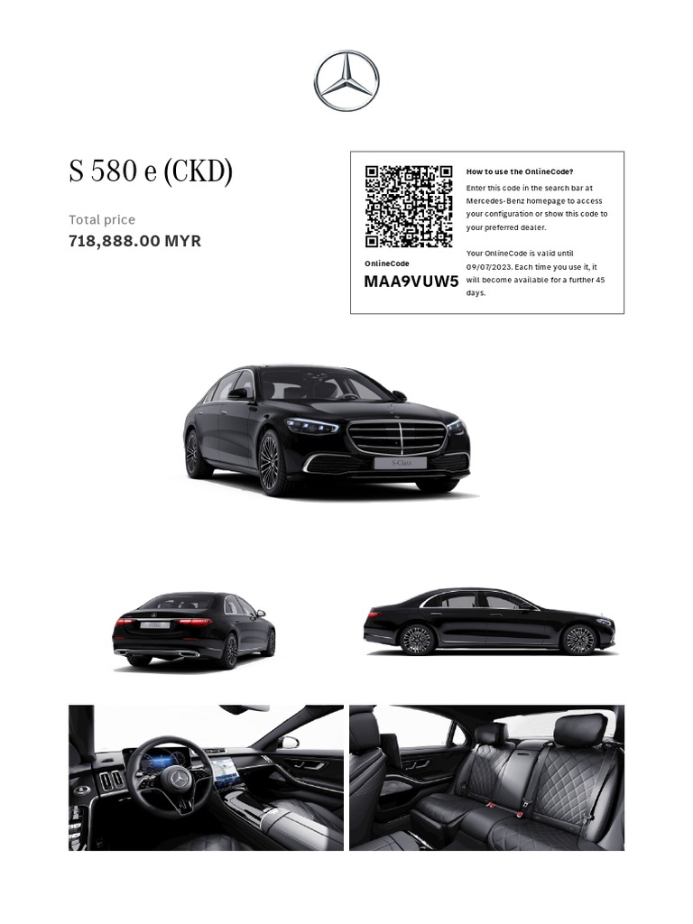 S 580 e (CKD) MAA9VUW5 | PDF | Hybrid Vehicle | Fuel Efficiency