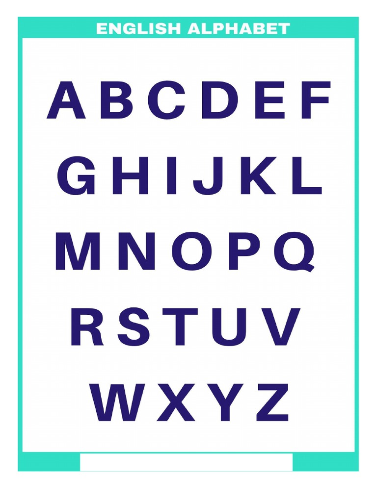English Alphabet A4 | PDF