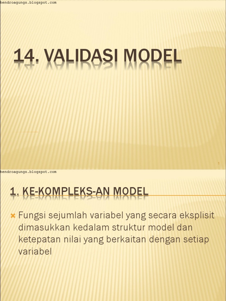 14 Validasi Model | PDF