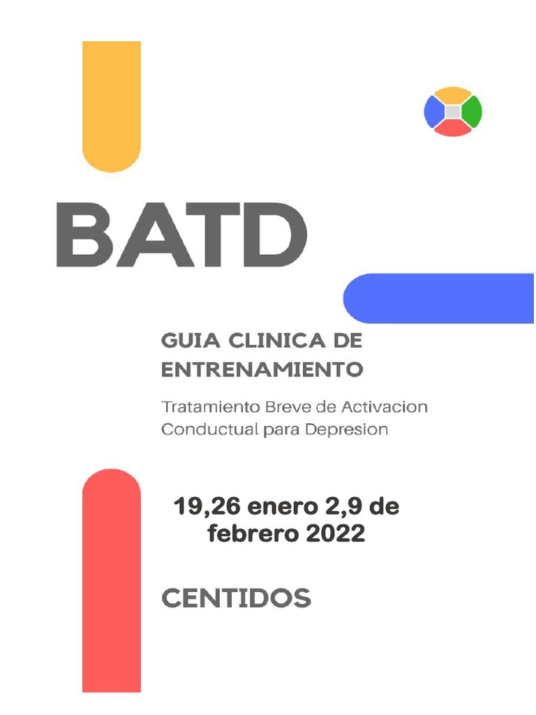 Guía de Activación Conductual para Depresión | PDF | Trastorno ...