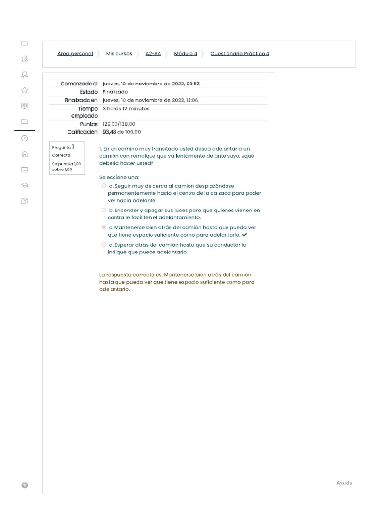 Cuestionario Practico 4 - Curso A2a4 - Modulo4 | PDF