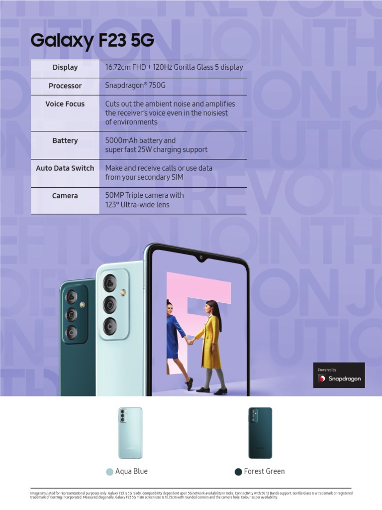Galaxy F23 5G: Display Processor Voice Focus | PDF | Camera | Samsung