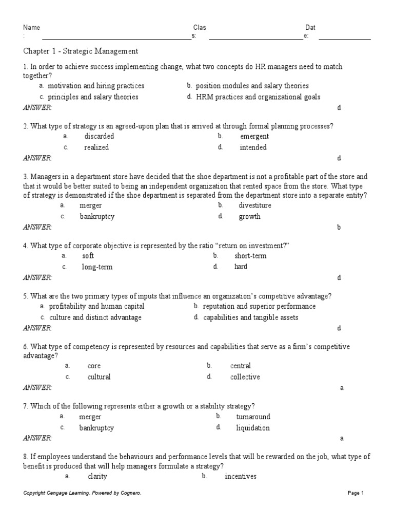Chapter - 1 - Strategic - Management 2 | PDF | Strategic Management ...