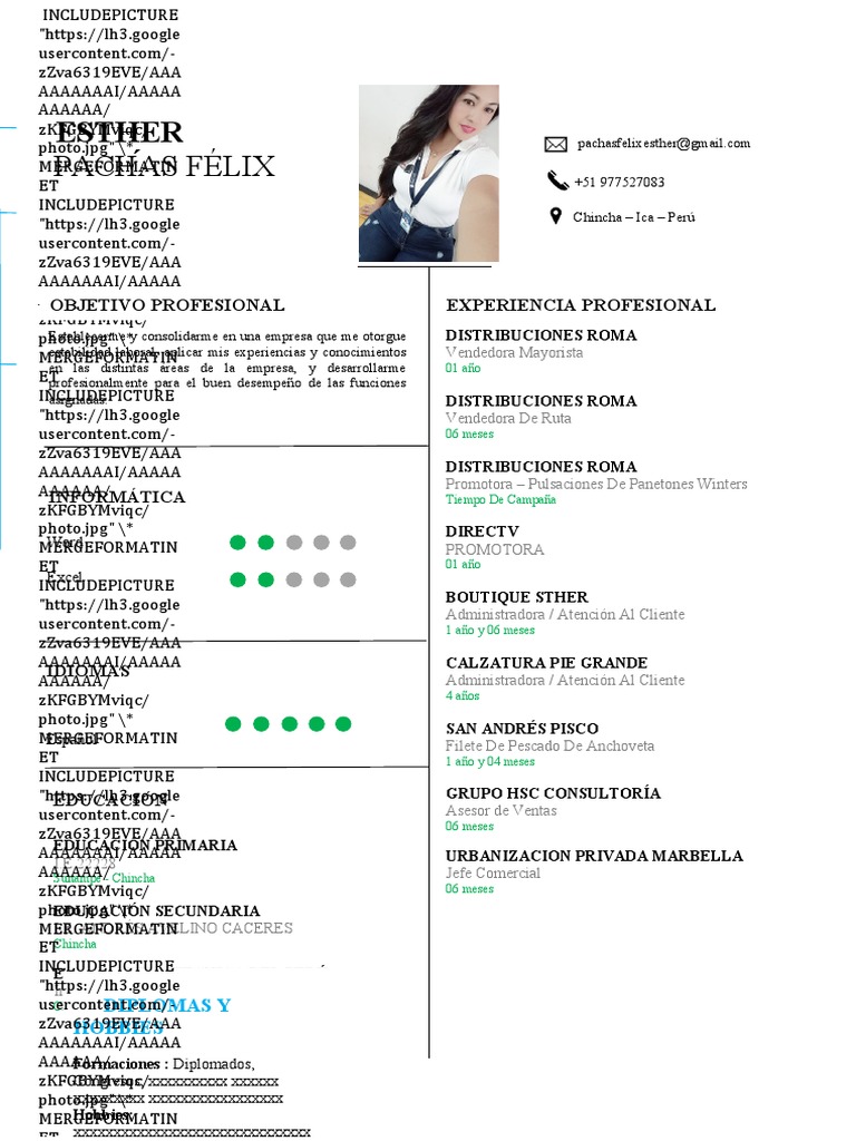 CV Esther Maria PACHAS FÉLIX 2023 | PDF