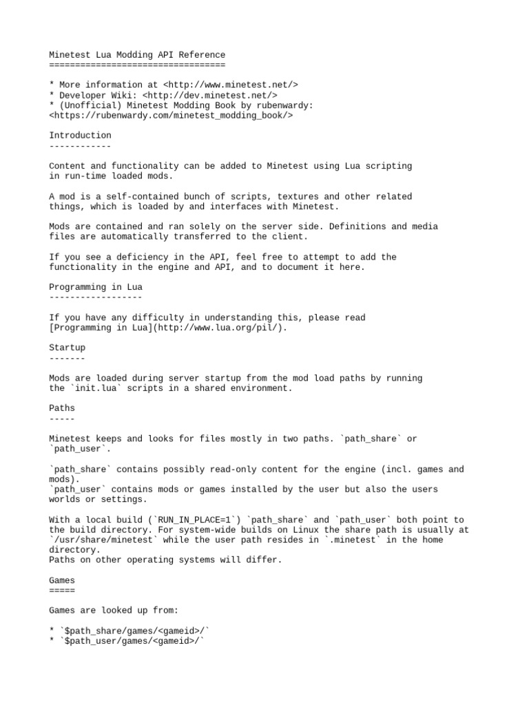 Lua Api | PDF | Texture Mapping | Computer File