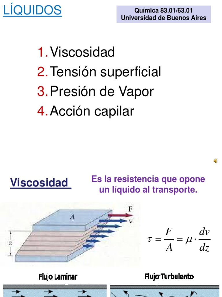 T2B-Líquidos - Con Audio 1º 2020 (Caracciolo-Vazquez-Gobbi) | PDF | Líquidos | Viscosidad