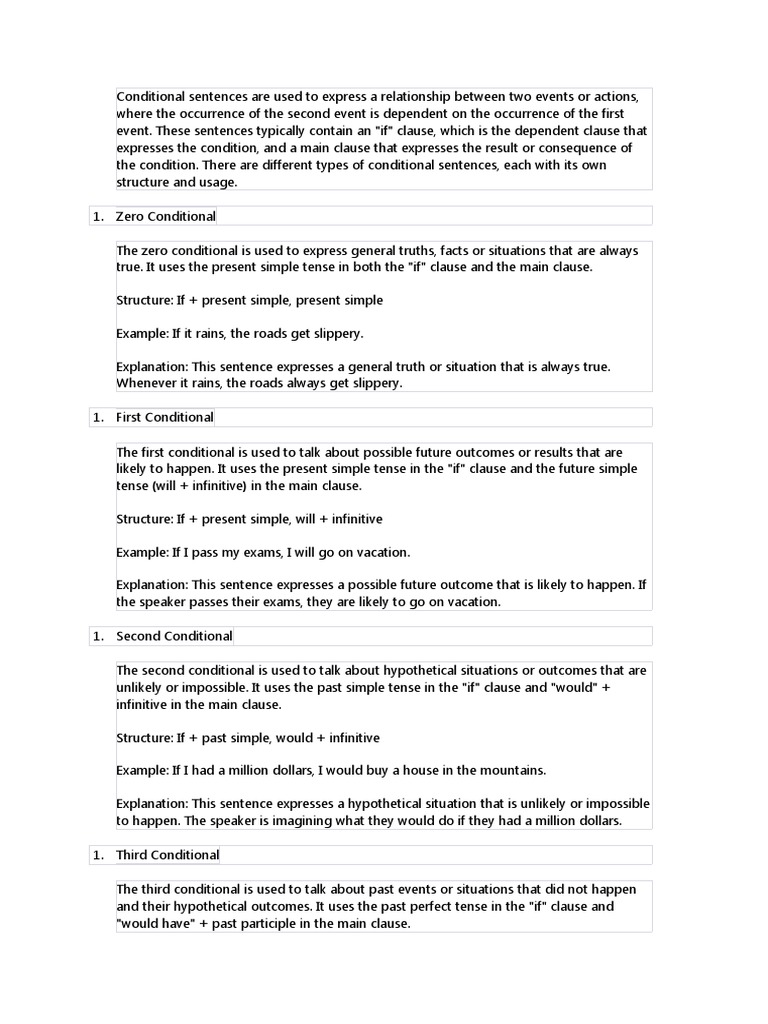 Conditional Sentences J | PDF | Language Mechanics | Grammar