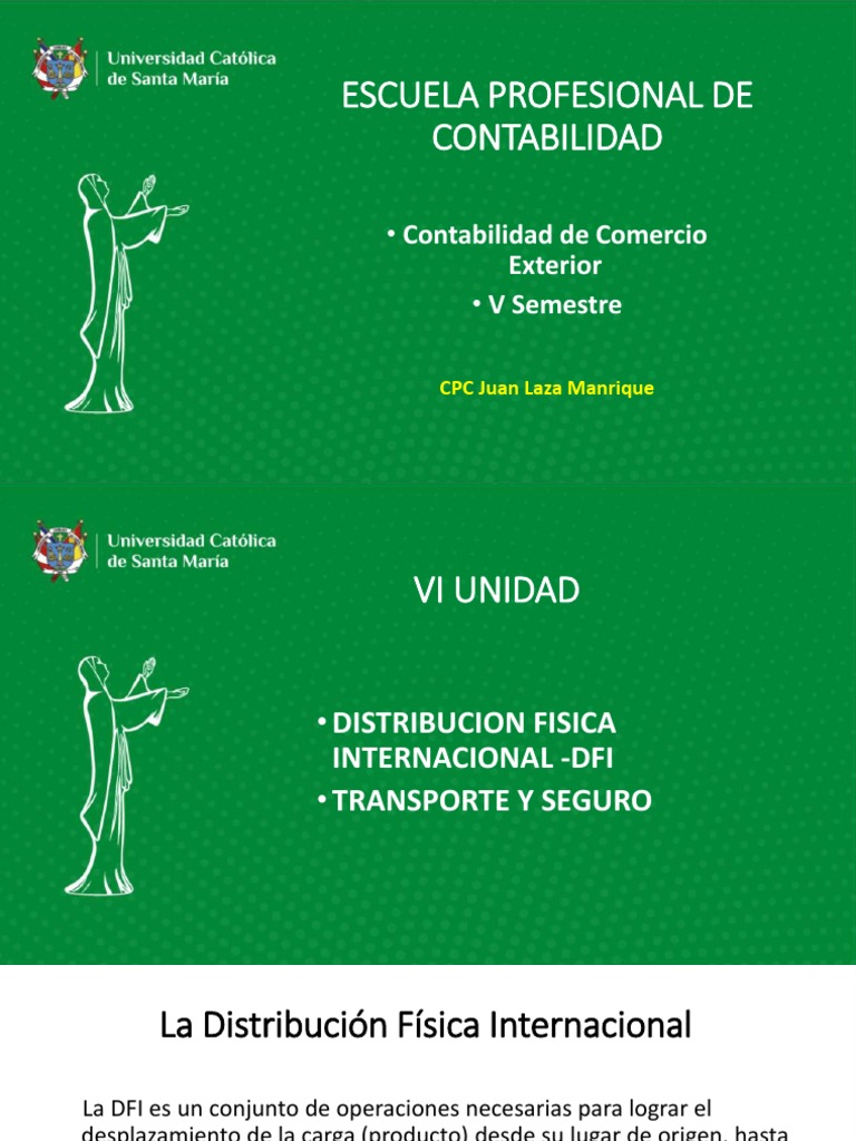 VI Unidad DFI - Transp y Seguro PPT - Ucsm | PDF | Transporte ...