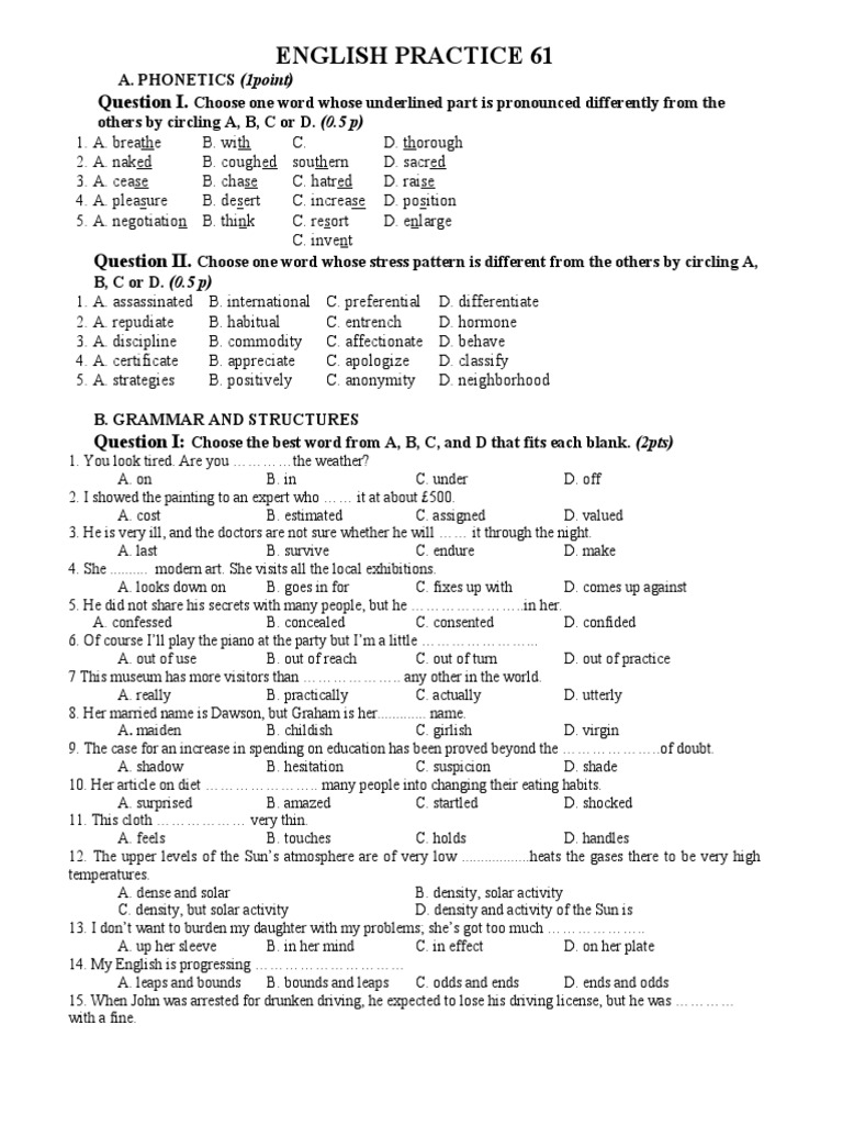 English Practice 61 | Download Free PDF | Birds | Nest