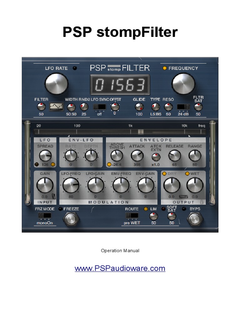 PSP StompFilter Operation Manual | PDF | Installation (Computer Programs) | Computing