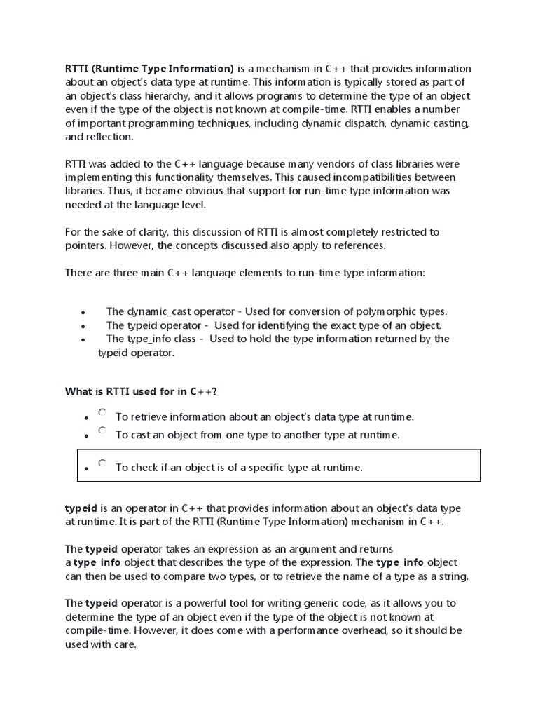 Rtti Pdf C Pointer Computer Programming 1989