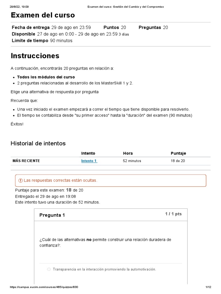 Examen Del Curso - Gestión Del Cambio y Del Compromiso - Christian ...