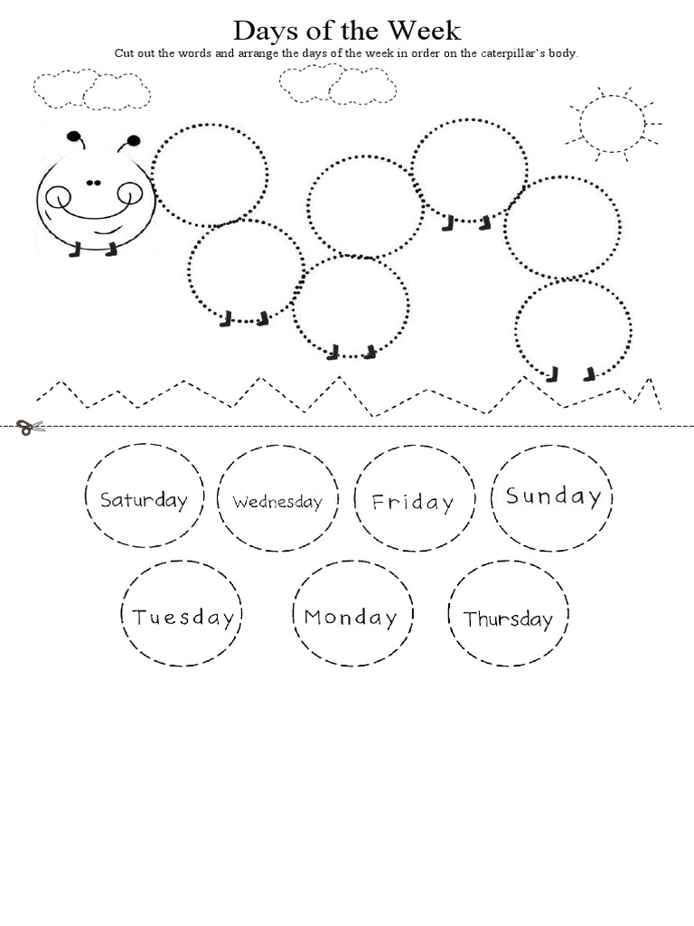 Days of the Week Caterpillar | PDF