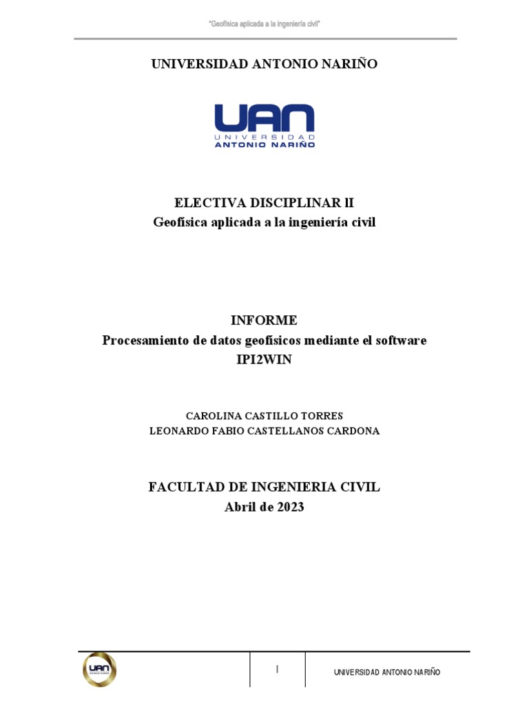 Procesamiento Geofísico con IPI2WIN | PDF | Geofísica | Ingeniería