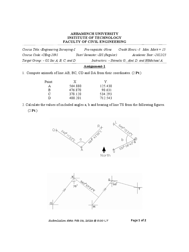 Assignment 1 | PDF | Elementary Geometry | Geometry