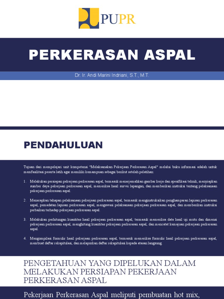 PUPR Perkerasan Aspal | PDF