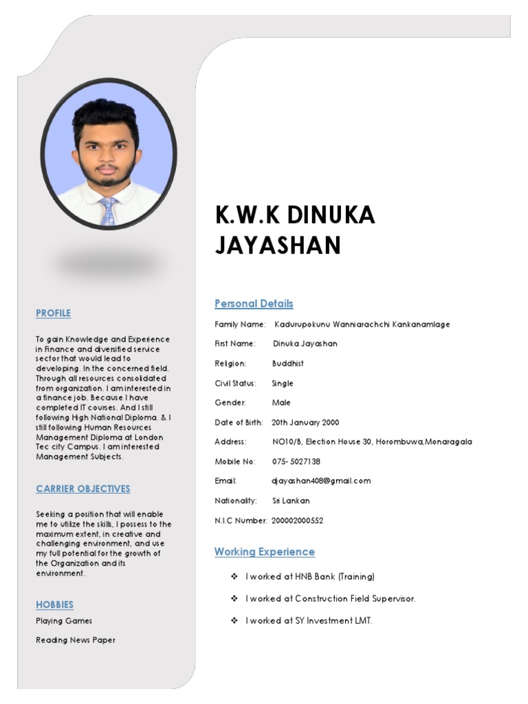 Proffetional CV | PDF | Cognition