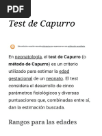 Escala de Capurro en Neonatología | PDF