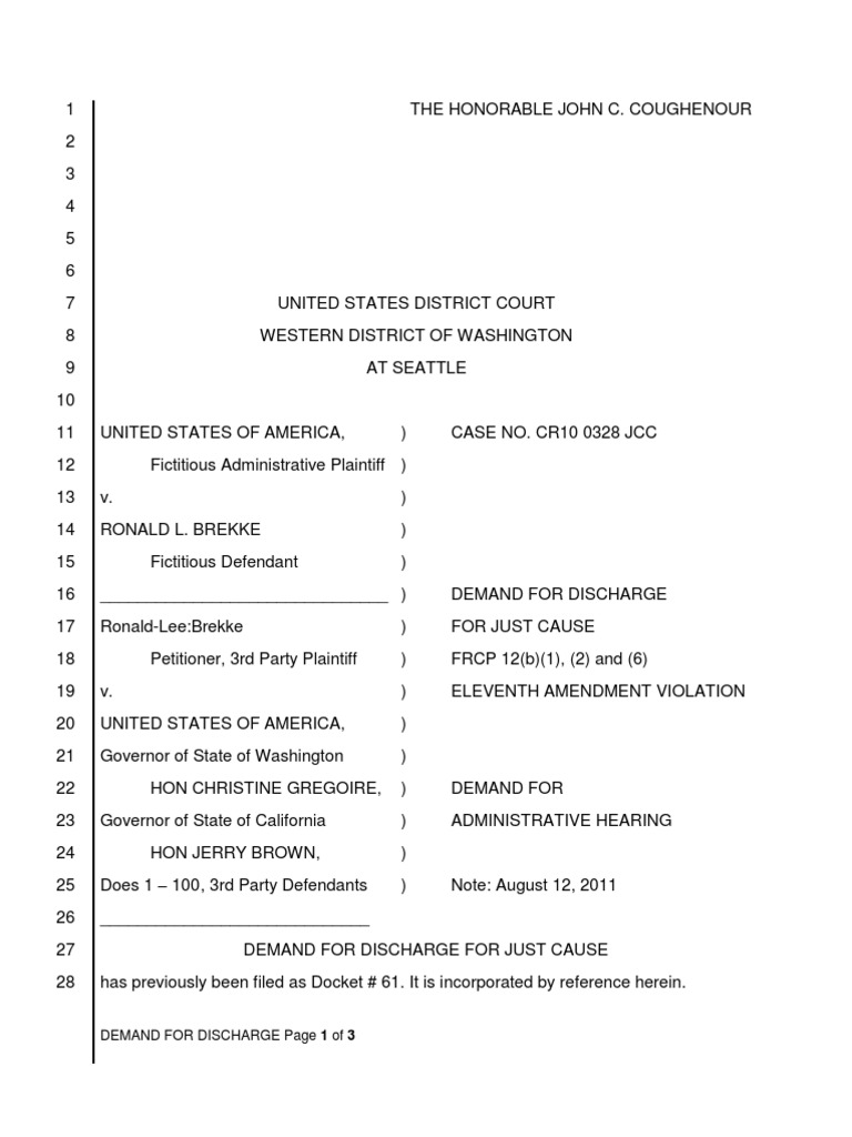 Petition To Discharge | PDF | Notary Public | Federal Rules Of Civil Procedure