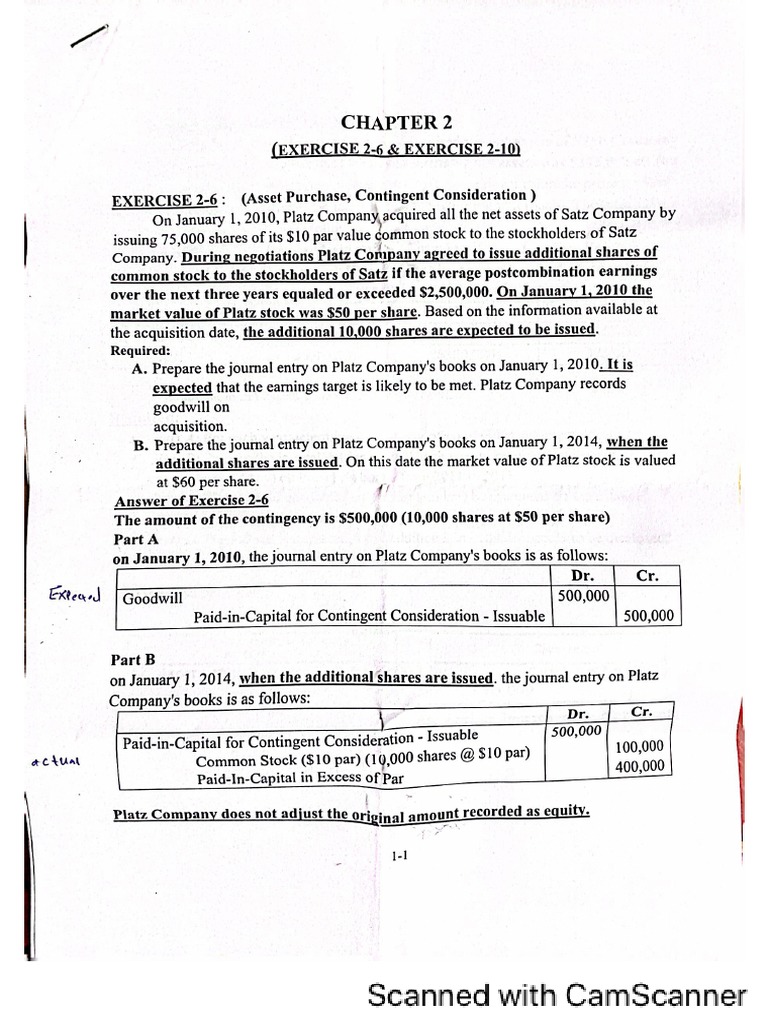 Advanced Accounting Chapter 4 | PDF