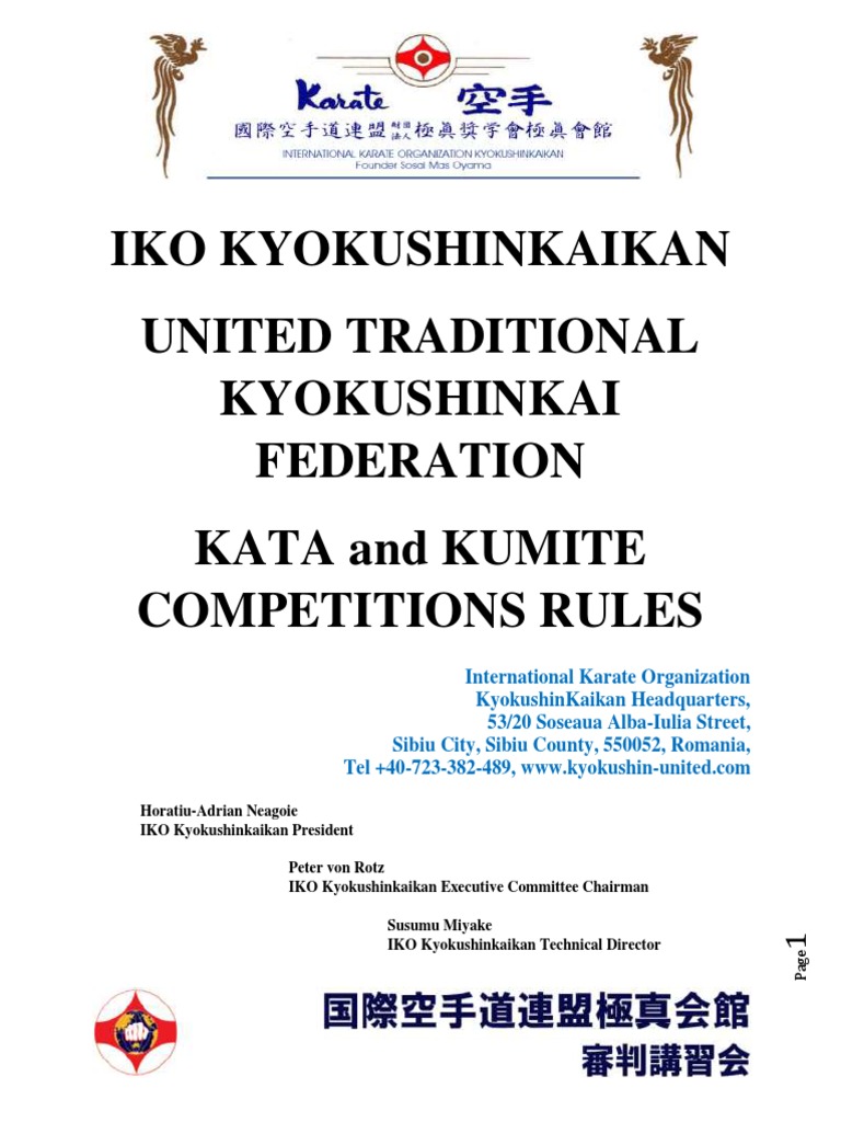 Kyokushin Karate Competition Rules | PDF | Referee | Combat Sports