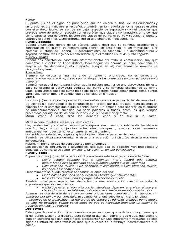 Signos de Puntuacion Examen Final Comunicacion y Lenguaje | PDF | Comillas | Coma