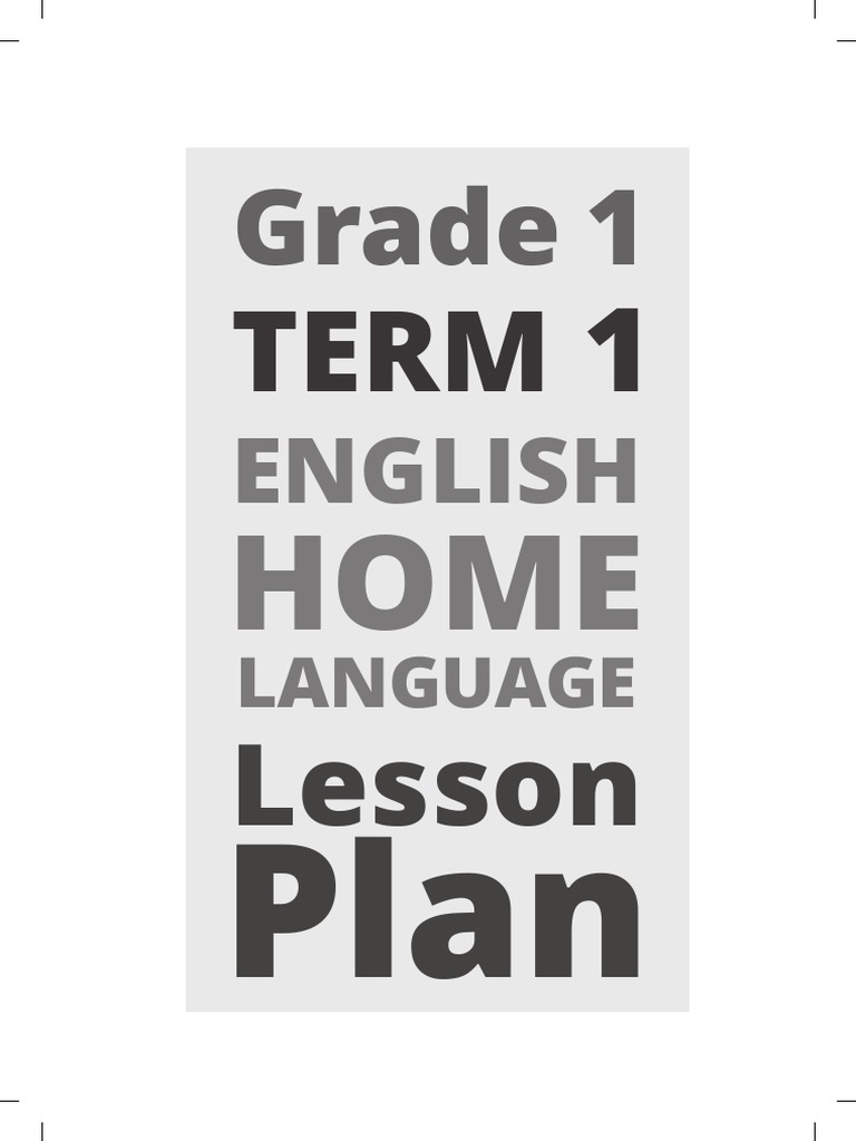 Grade 1 Term 1 English Lesson Plan | PDF | Phonics | Vocabulary