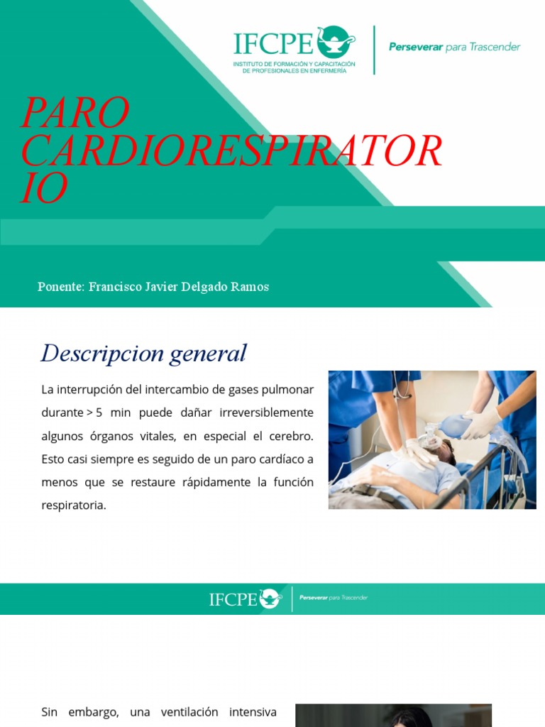 Paro Cardiorespiratorio | PDF | Reanimación cardiopulmonar | Paro cardíaco