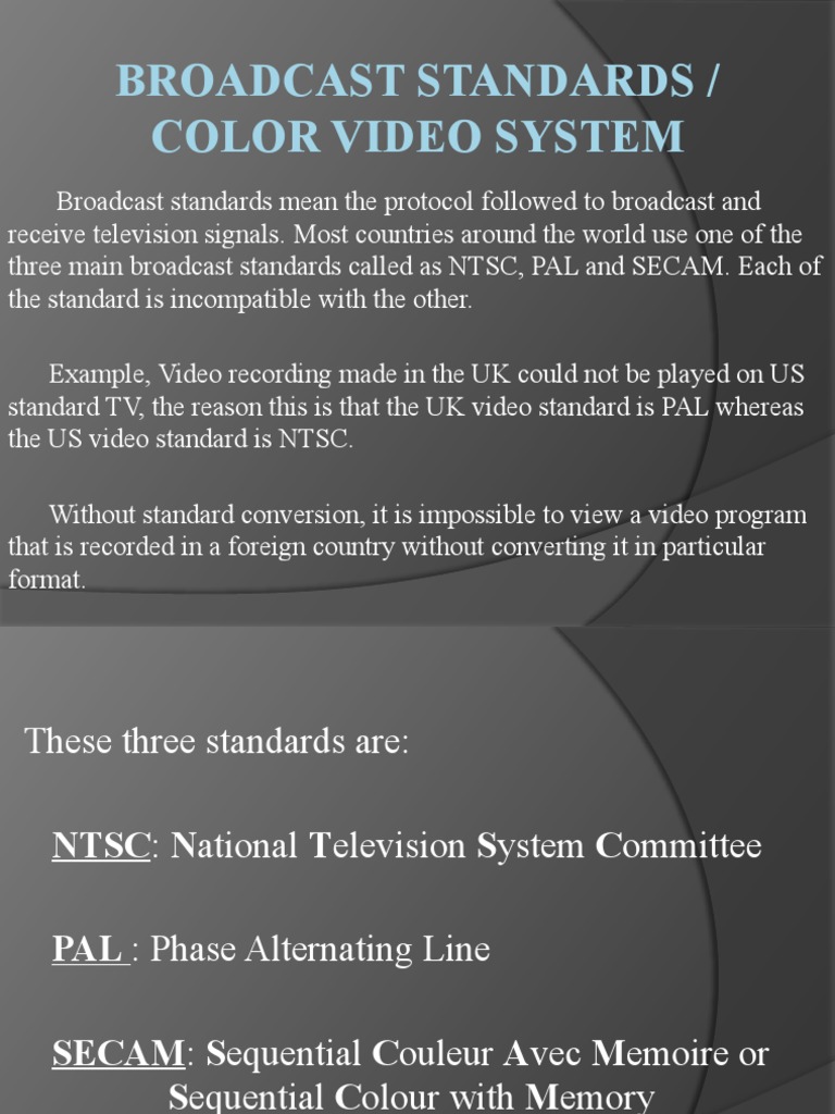 Broadcast Standards | PDF