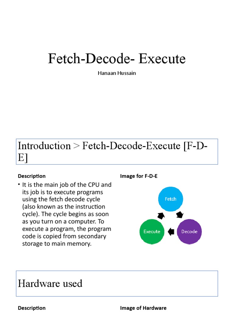 Fetch Decode Execute | PDF Fetch Decode Execute | PDF
