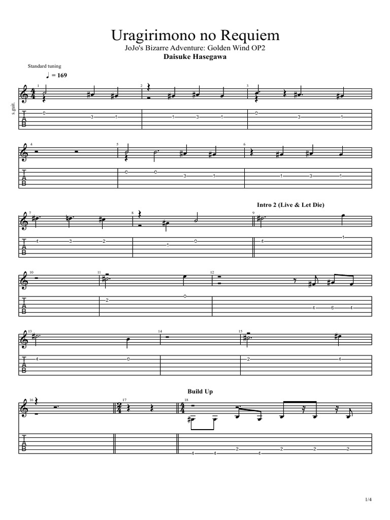 JoJo's Bizarre Adventure Golden Wind - Uragirimono No Requiem (Easy ...