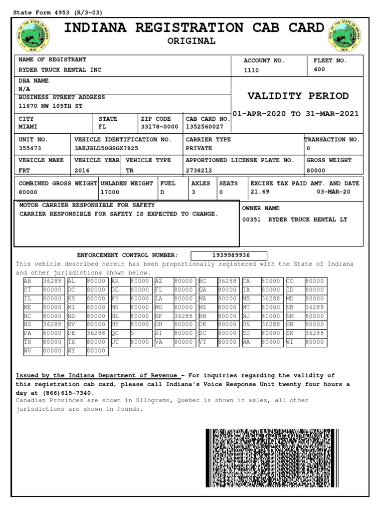 Cabcard | PDF | Truck | Vehicles