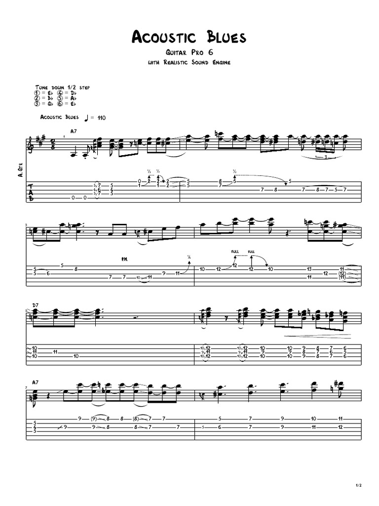 Acoustic Blues Guitar Pro Tabs | PDF | Celtic Musical Instruments ...