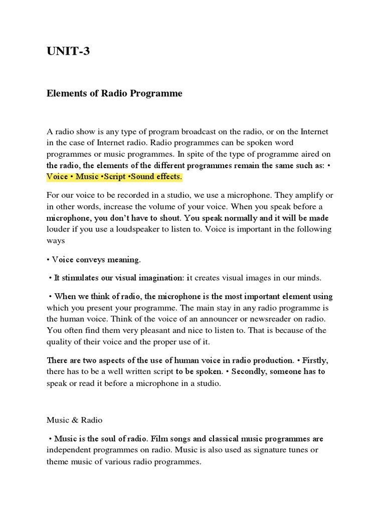 bRPP-Unit 3rd | PDF | Transmitter | Microphone