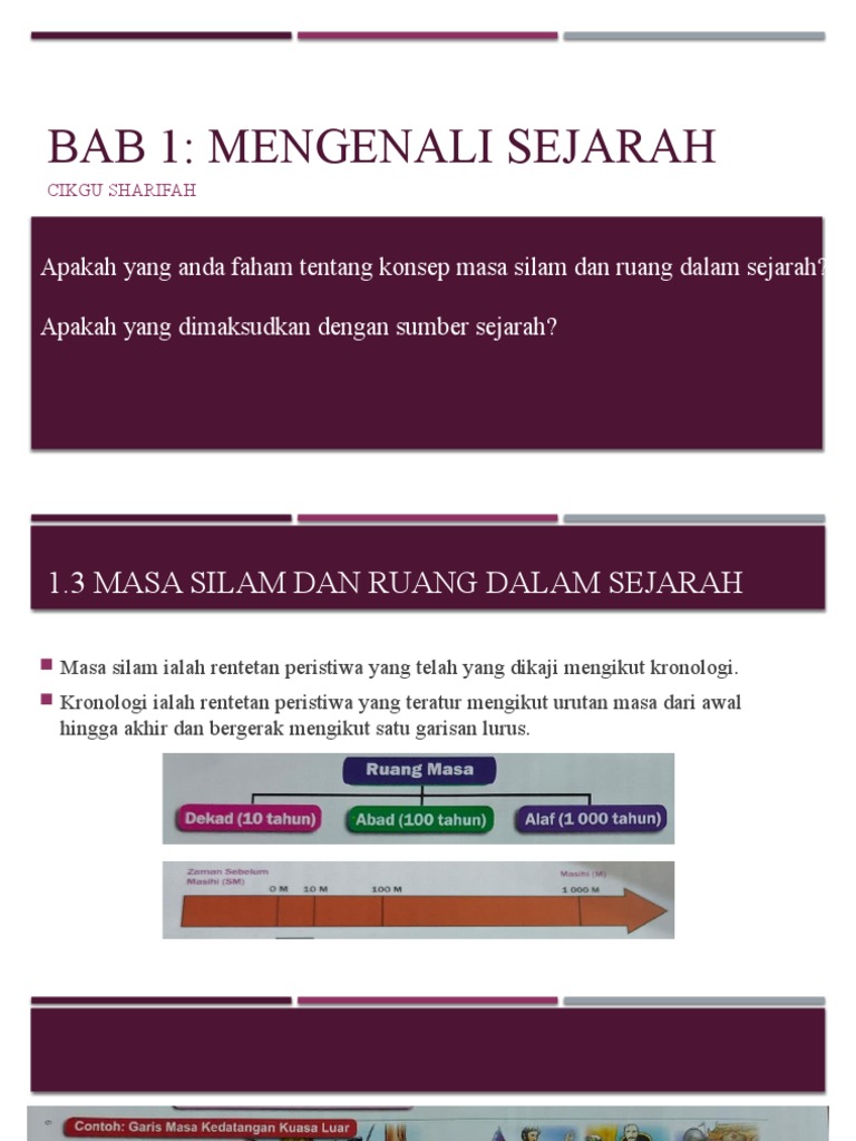 BAB 1 Sumber Sejarah - Tingkatan 1 | PDF
