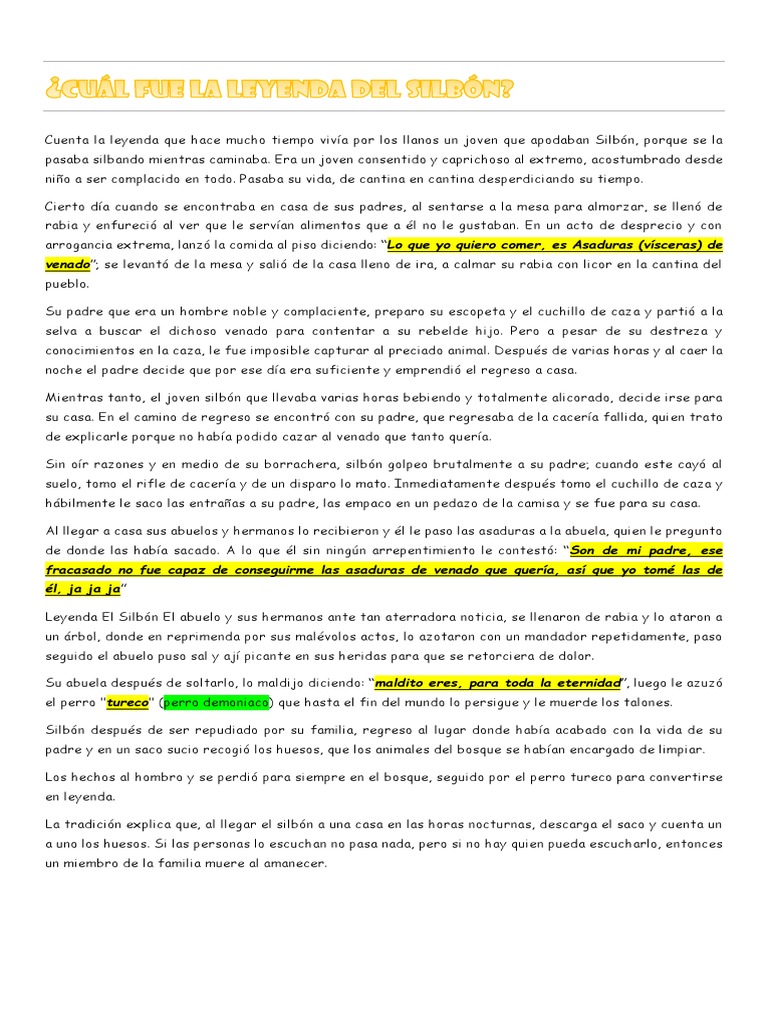 Leyenda Del Silbón | PDF | Caza
