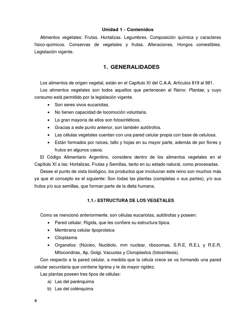 Apuntes de Cátedra Módulo 1 - Vegetales Parte 1 | PDF | Plantas | Brócoli