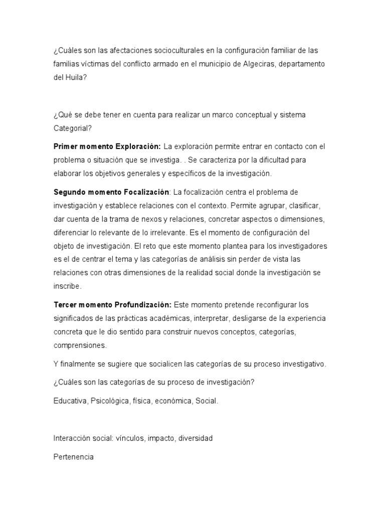 Qué Se Debe Tener en Cuenta para Realizar Un Marco Conceptual y Sistema ...