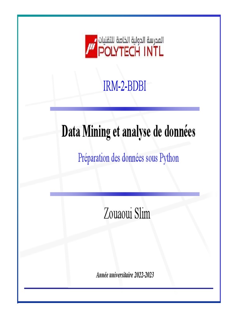 Analyse de données avec Python | PDF | Python (Langage de programmation) | Données