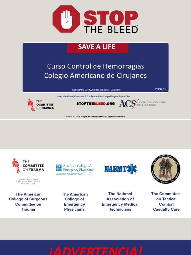 Stop The Bleed 2023 | PDF | Sangre | Emergencias Médicas