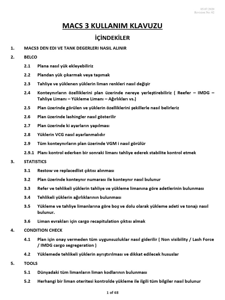 MACS3 Kullanım Klavuzu | PDF