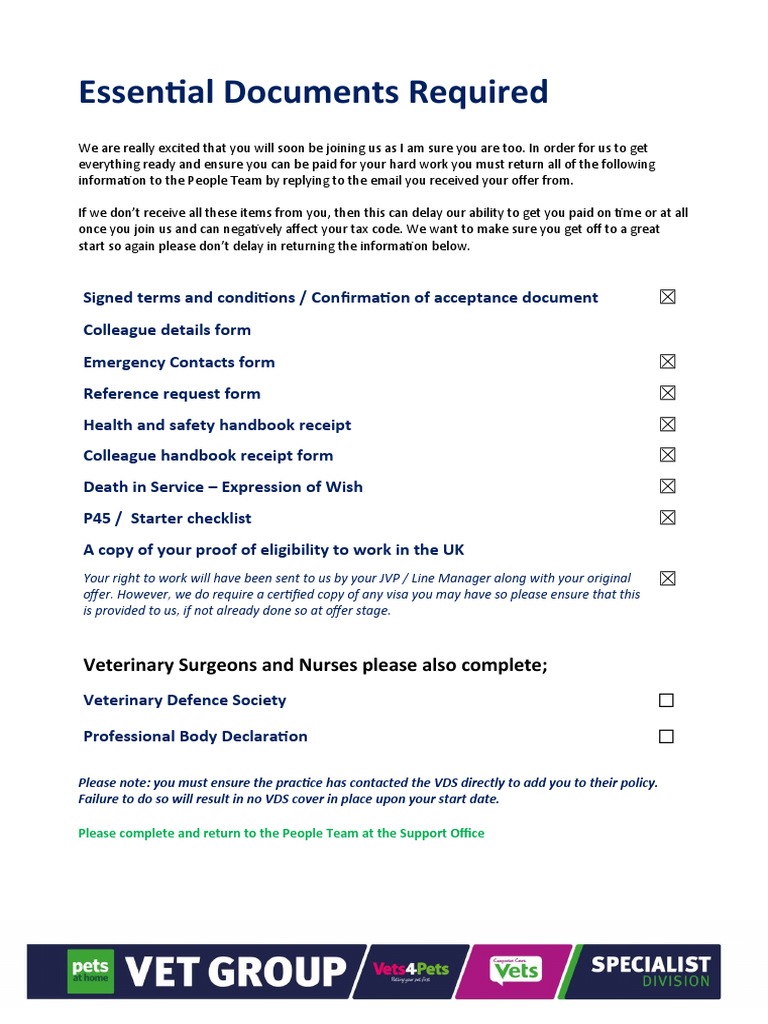 Essential Documents Checklist - Apr 18 | PDF Essential Documents Checklist - Apr 18 | PDF