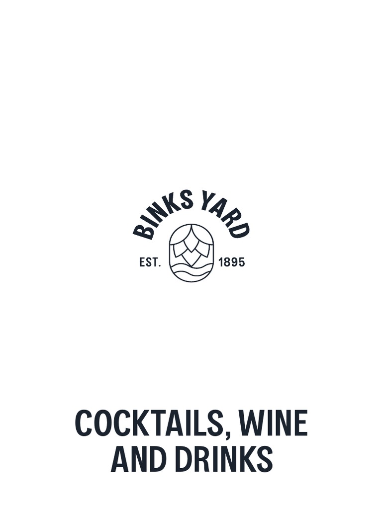 Binks Drinks Menu Web Version 050123 | PDF | Gin | Champagne